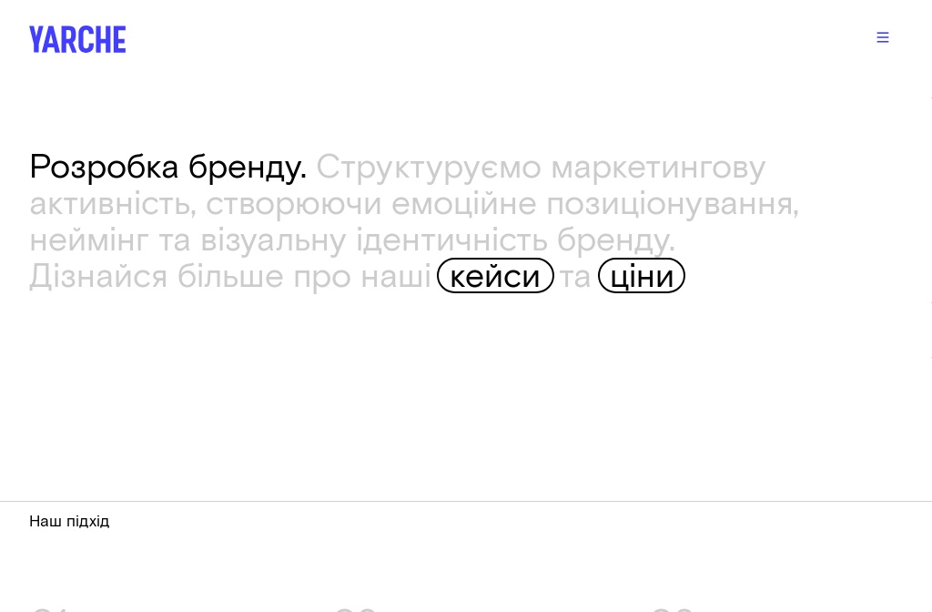 YARCHE — Стратегічний брендинг