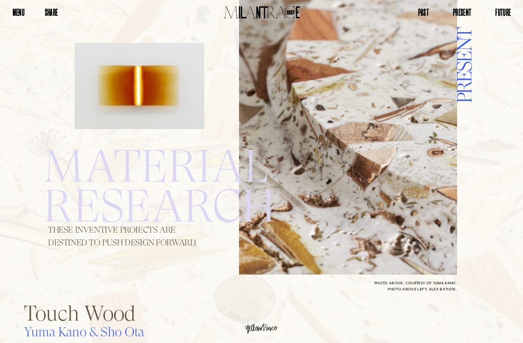MILANTRACE 2023 — Present: Material Research
