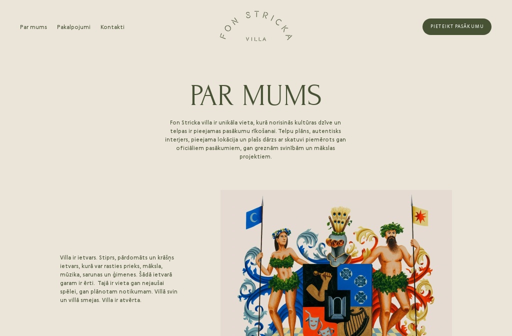 K. K. fon Stricka villa — par mums