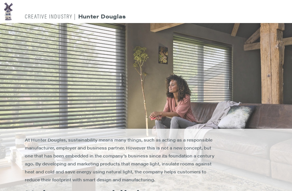 Dutch Industry — Hunter Douglas