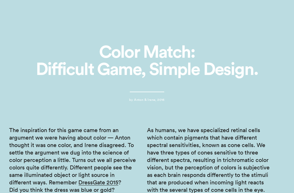 Color Match — Intro