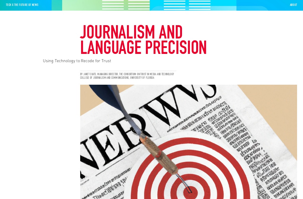 CHM Tech and the Future of News — Journalism and Language Precision