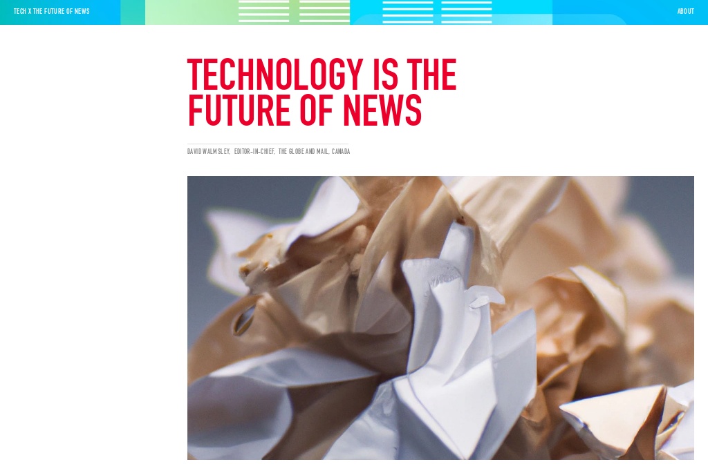 CHM Tech and the Future of News — Tech is the Future of News