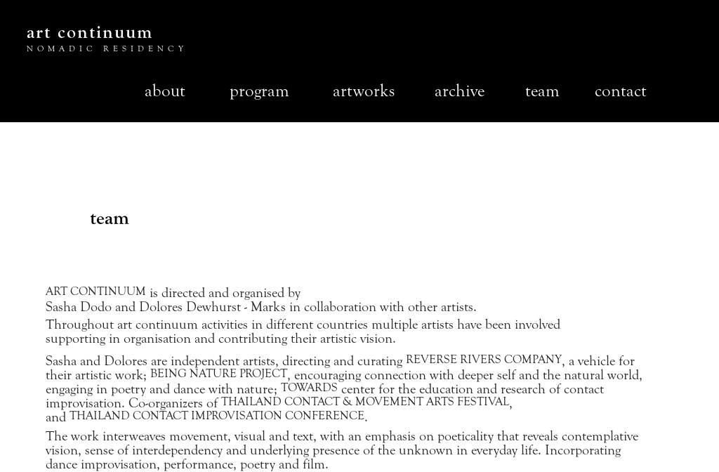 art continuum nomadic residency — sashadolores