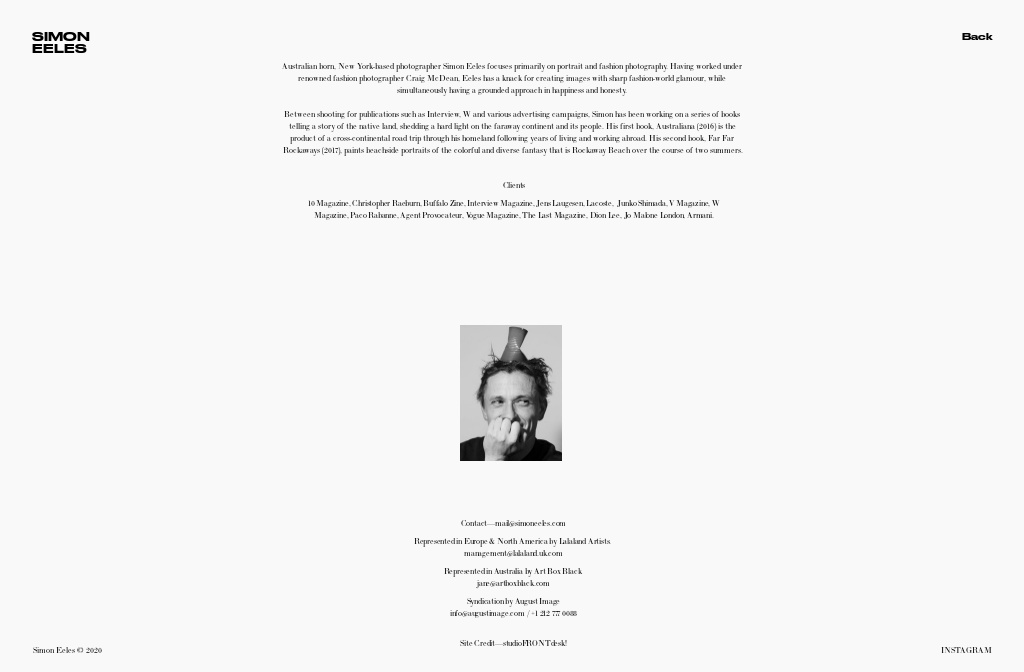 Simon Eeles — Info