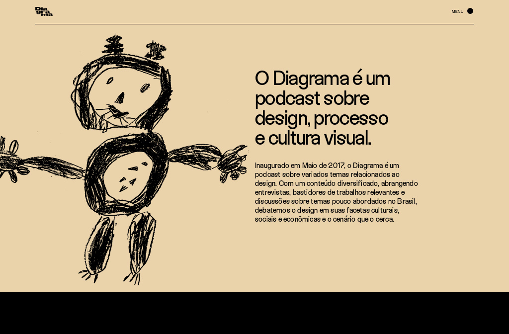 Diagrama: Podcast sobre design, processo e cultura visual.