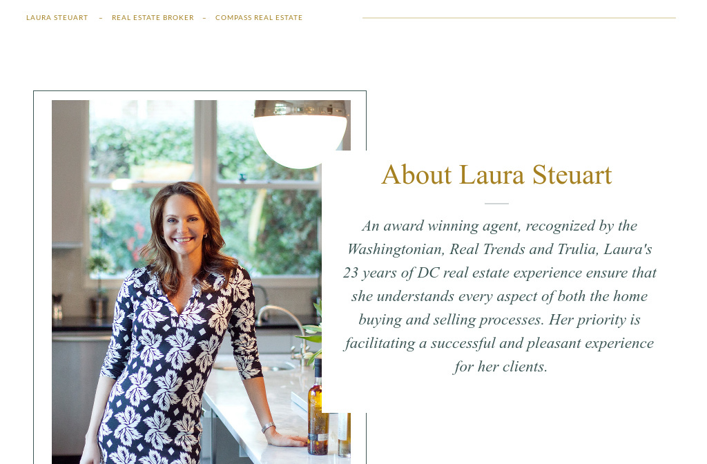 About - Laura Steuart Washington DC Real Estate Agent