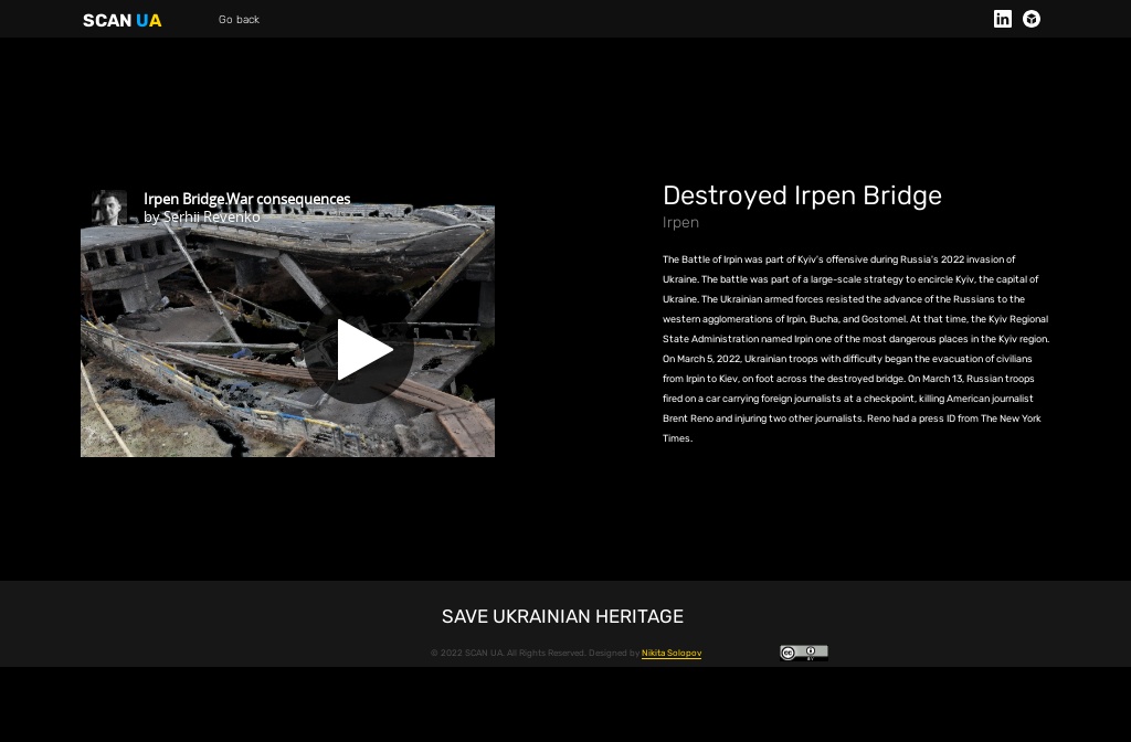 SCAN UA — Destroyed Irpens Bridge
