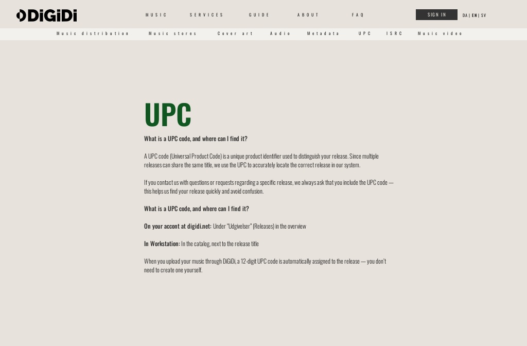 Music — upc