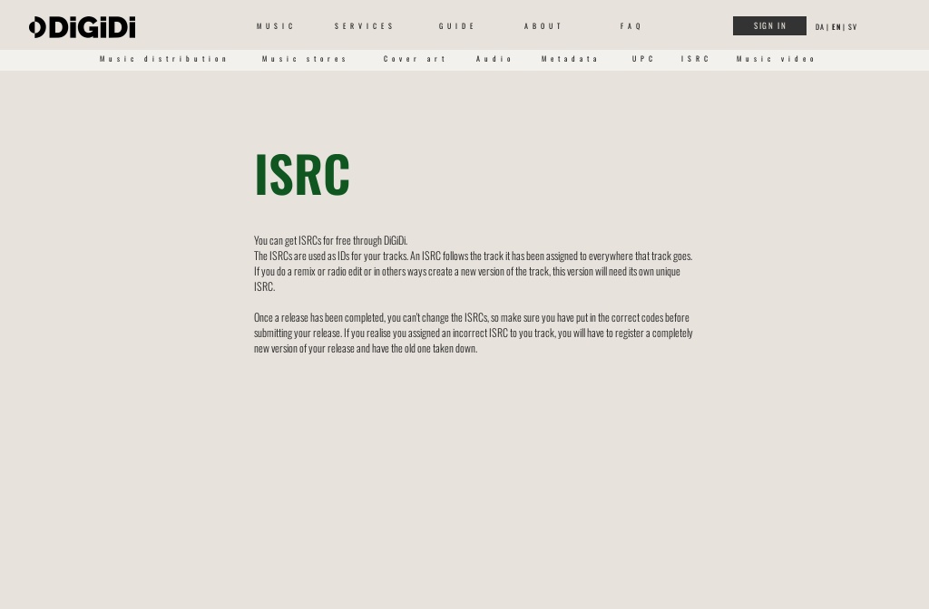 Music — isrc
