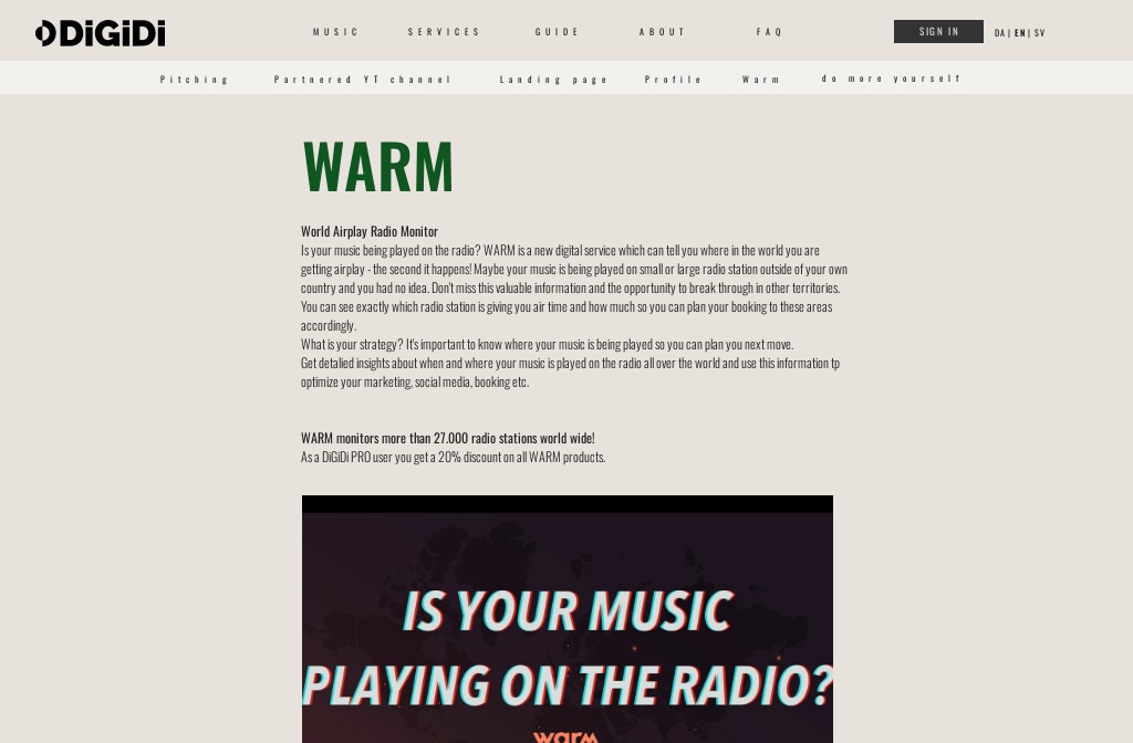 Services — Warm