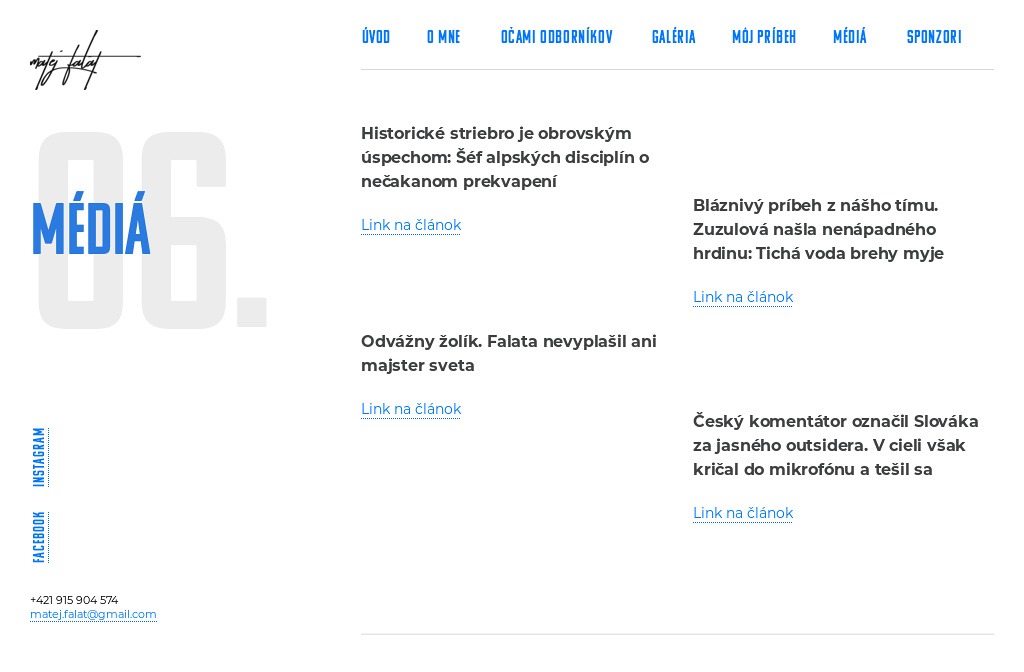 Matej Falat — Media