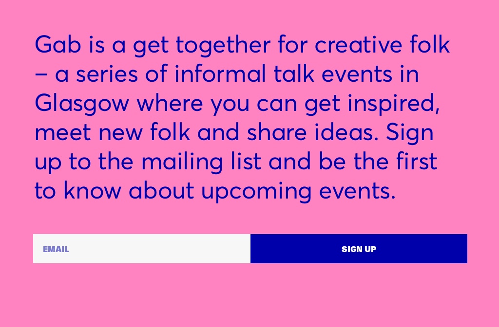 GAB - A Get Together For Creative Folk. — Designs