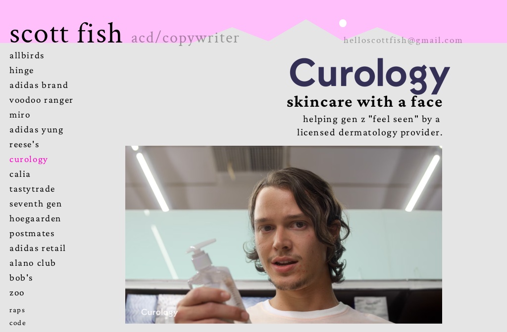 scott fish - acd/copywriter!! — curology
