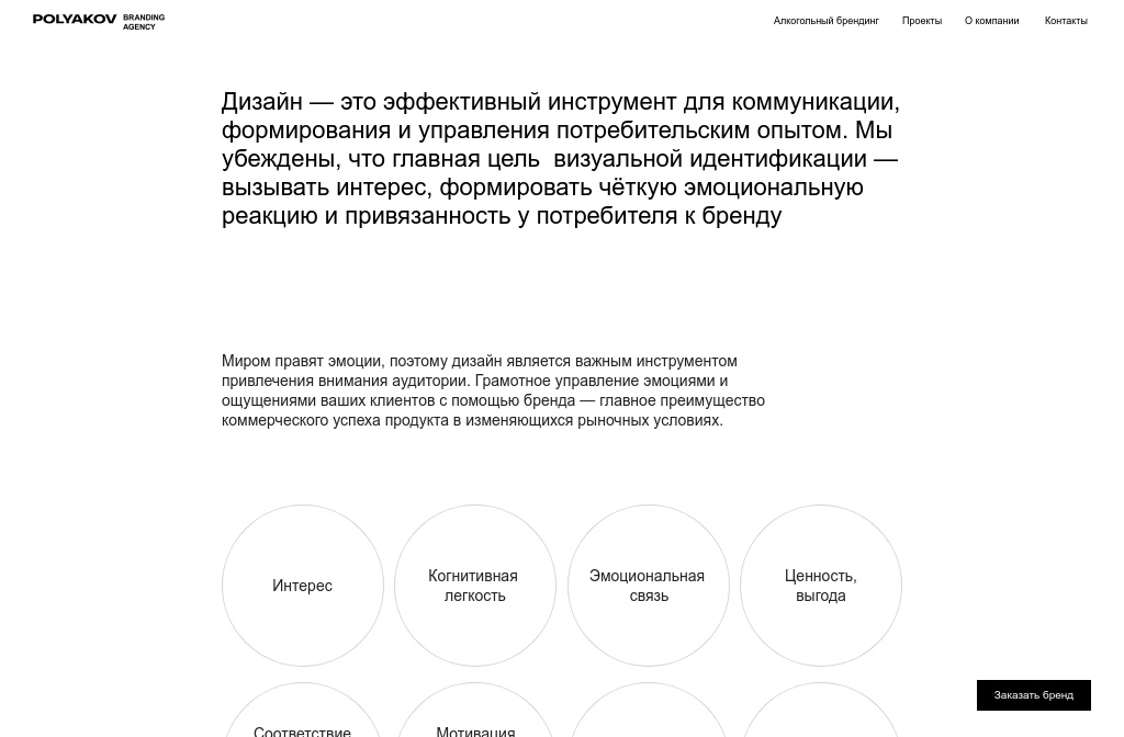 Polyakov branding agency — Design