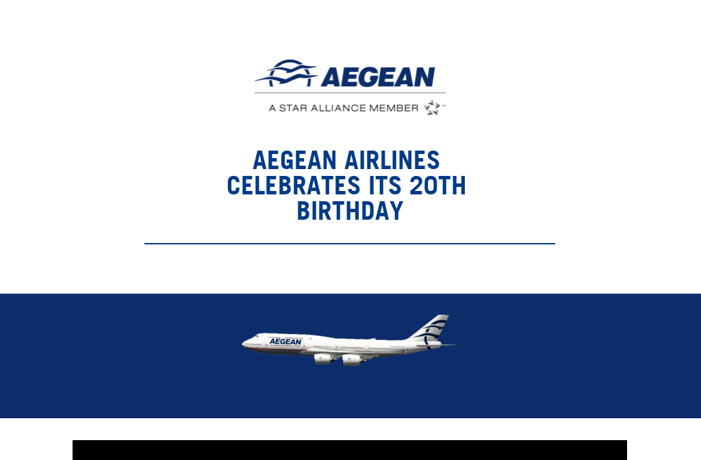 Aegean Airlines - 20th Anniversary | IGPN 51