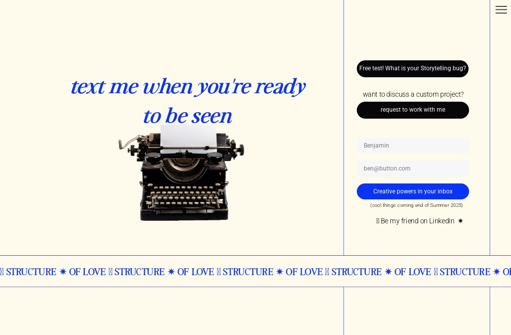structure of love — contact
