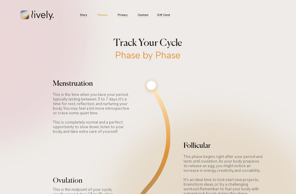Lively ~ Sync your Cycle, Period Tracker mobile app — Phases