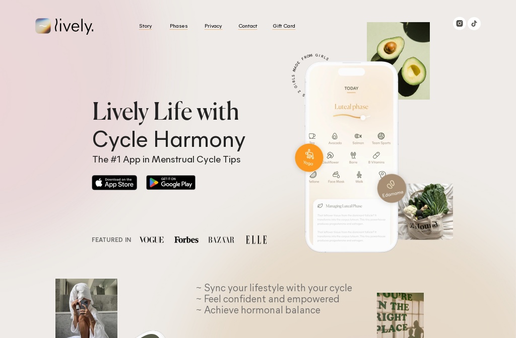 Lively ~ Sync your Cycle, Period Tracker mobile app