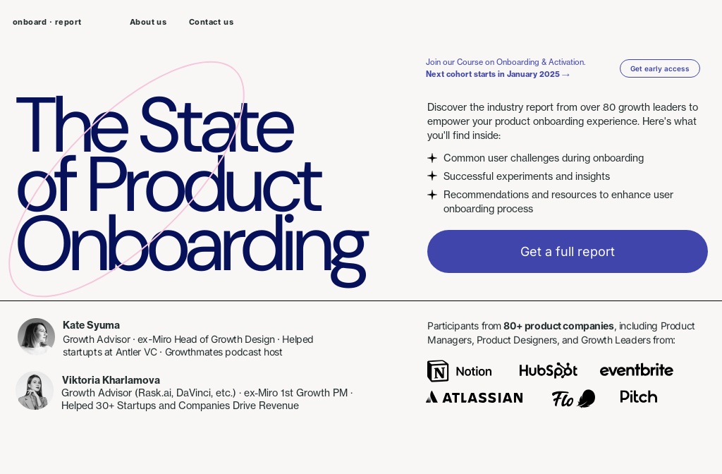 Onboarding report