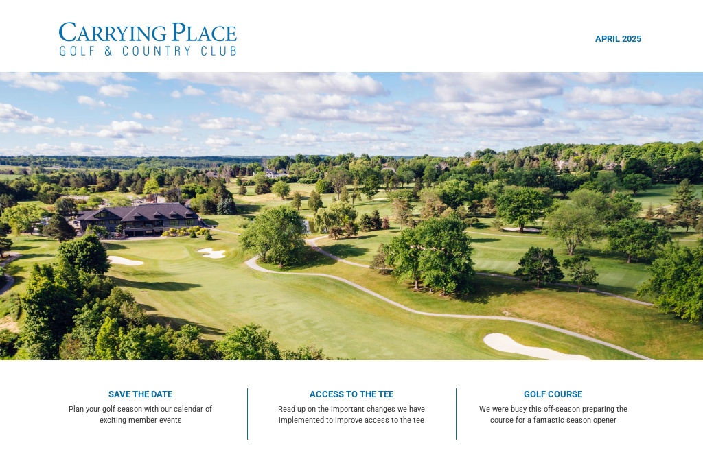 Carrying Place - April 2025