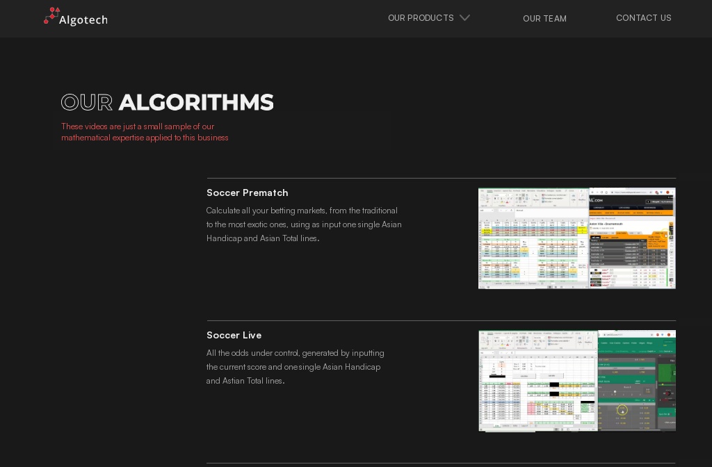 Algotech — Our Algorithms