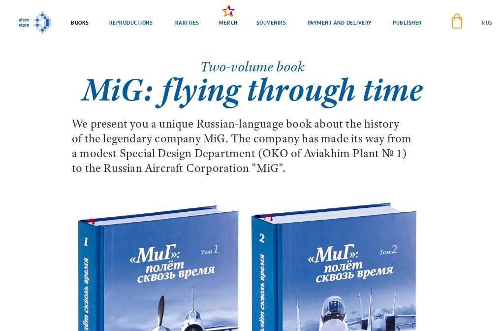 Two-volume book MiG: flying through time