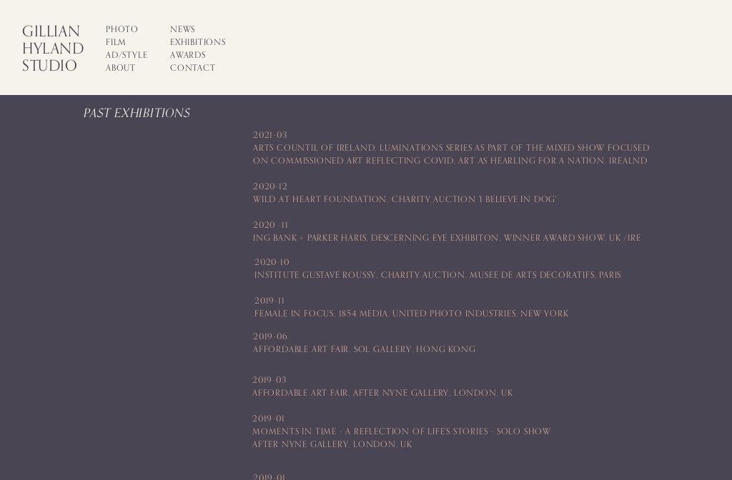 Gillian Hyland — EXHIBITIONS