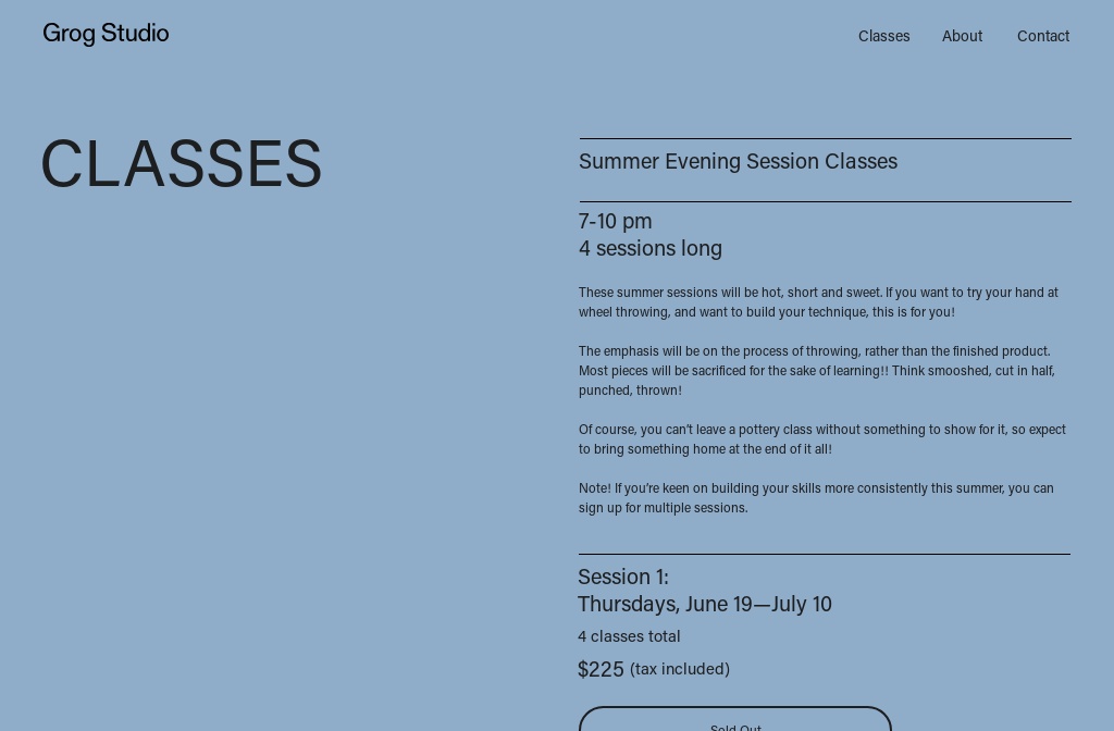 Grog Studio — Classes