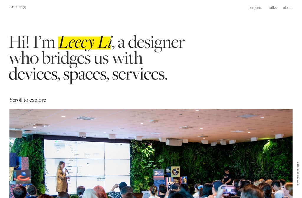 Hello, I'm Leecy Li, a UX designer.