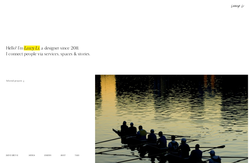 Hello, I'm Leecy Li, a designer since 2011.