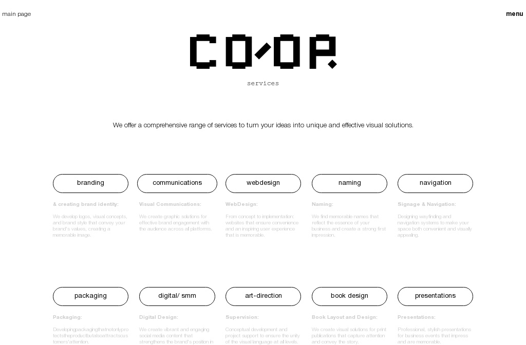 CO/OP Design buro — services