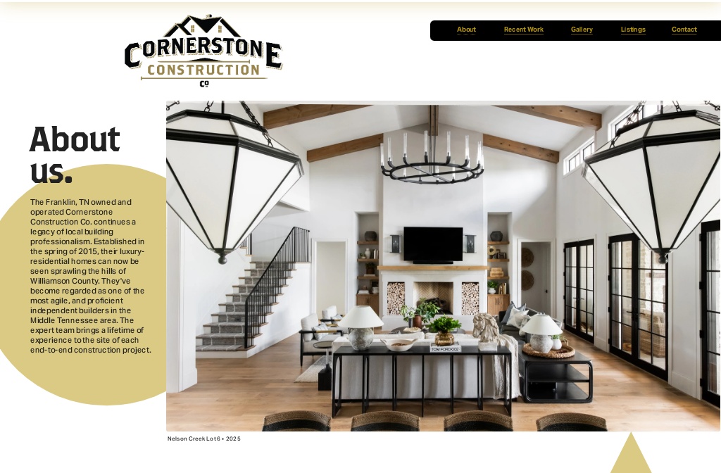 Cornerstone Contruction Co. — About
