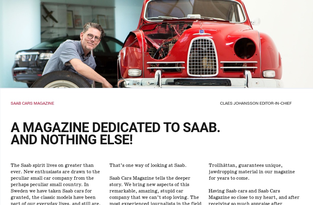 Saab Cars Magazine — Editorial