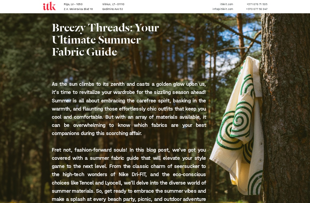 IN THE BLOG — Breezy Threads