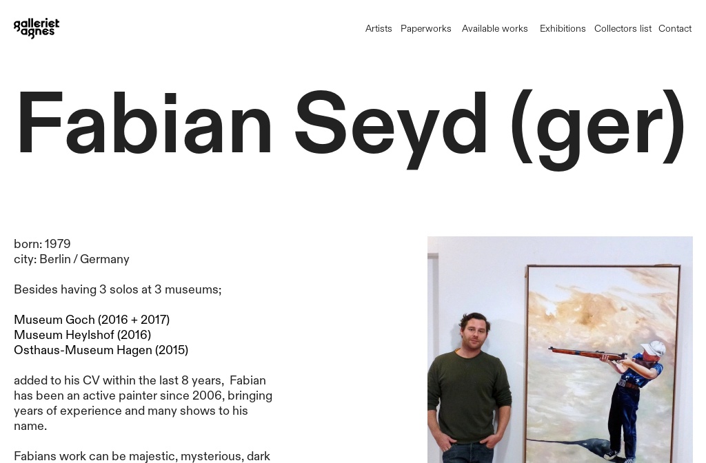 Galleriet Agnes — fabian seyd