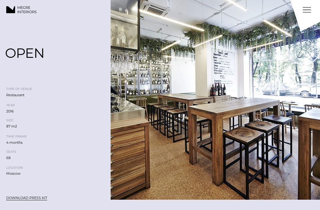 Restaurant interior. The design of the restaurant.
