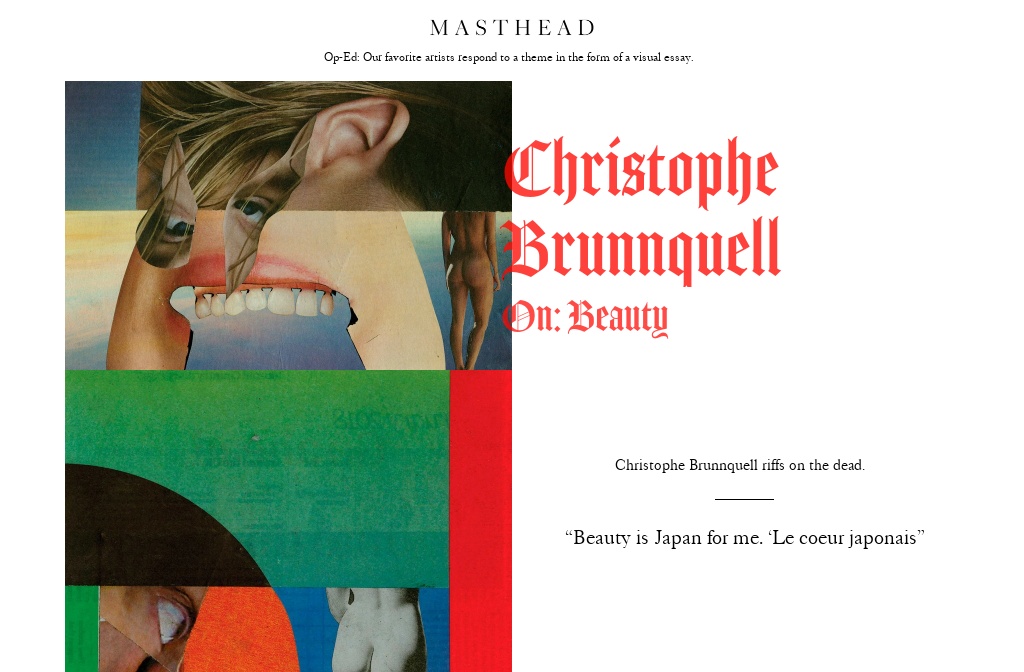 Christophe Brunnquell - Masthead Magazine - Op-Ed