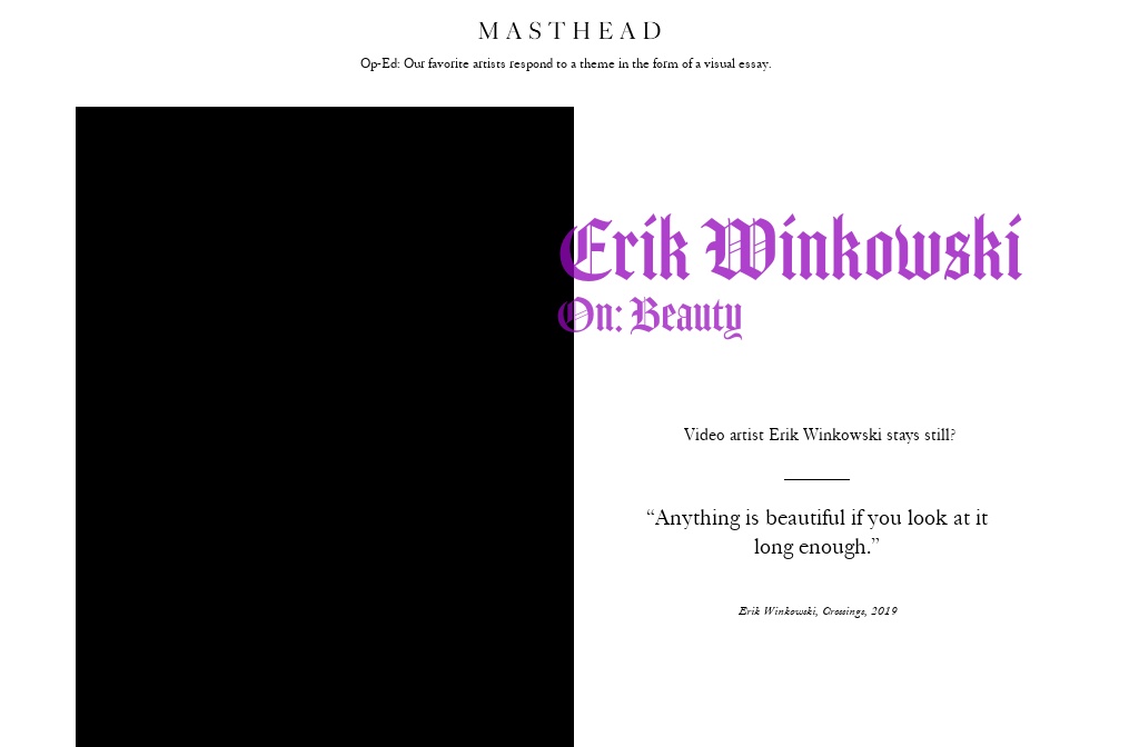 Erik Winkowski - Masthead Magazine - Op-Ed