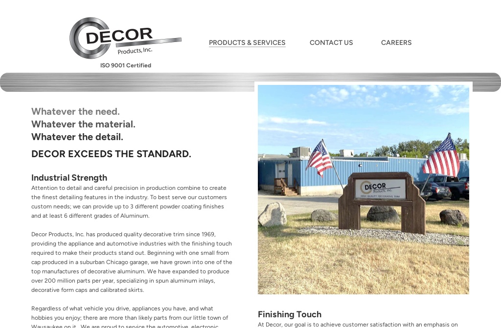 Decor Products — Products And Services