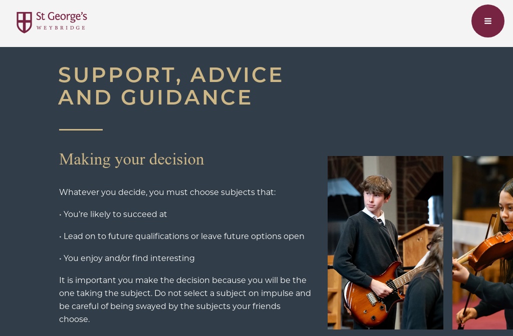 St Georges GCSE Options — excelling in sport