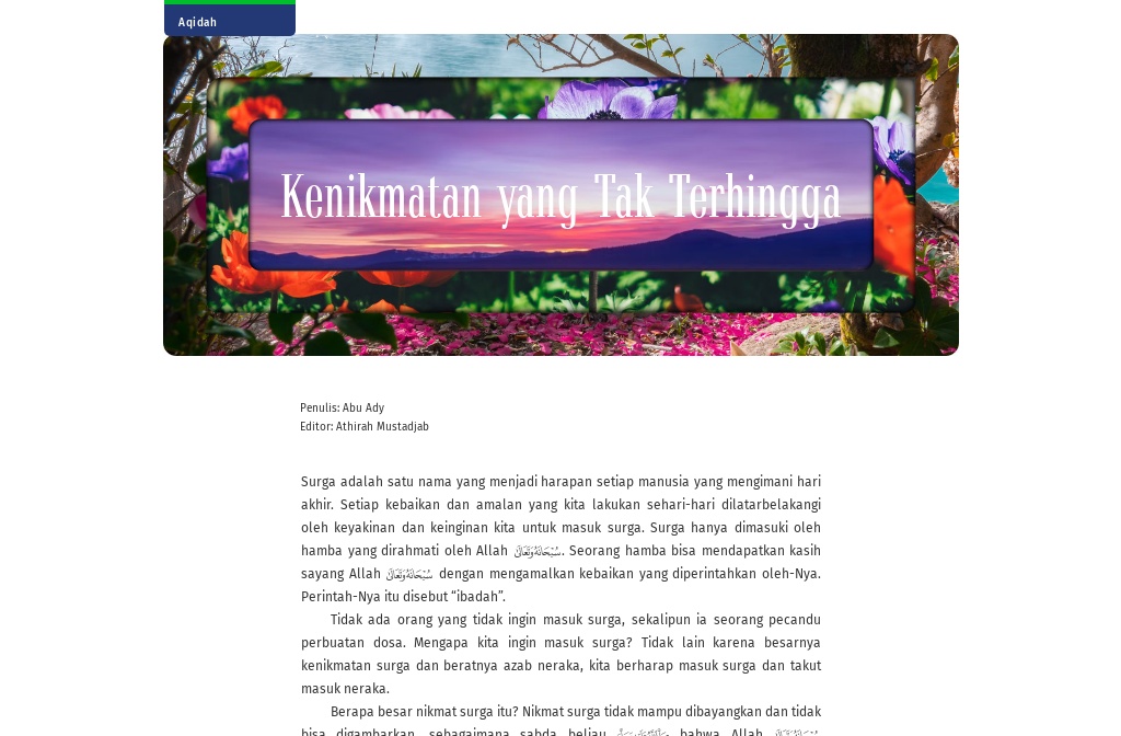 Majalah HSI Edisi 41 — Aqidah Majalah HSI Edisi 41 — Aqidah