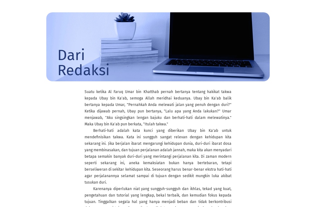 Majalah HSI Edisi 54 — Dari Redaksi