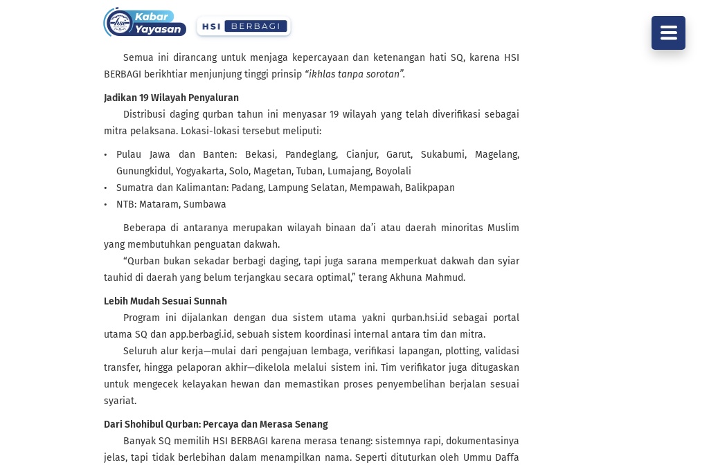 Majalah HSI edisi 78 — HSI Berbagi Qurban 2