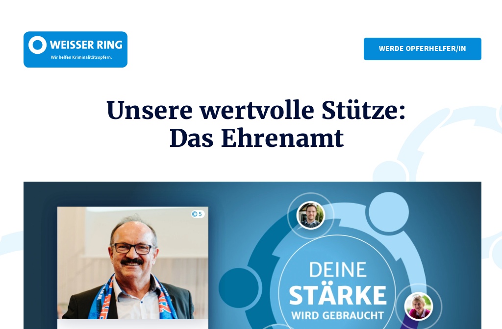 WEISSER RING e.V. - Ehrenamtliches Engagement