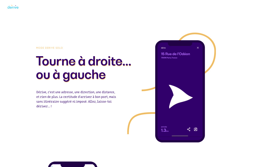 Dérive: une app, plusieurs modes