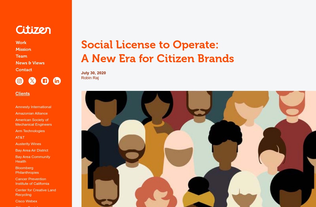 Social License to Operate: A New Era for Citizen Brands