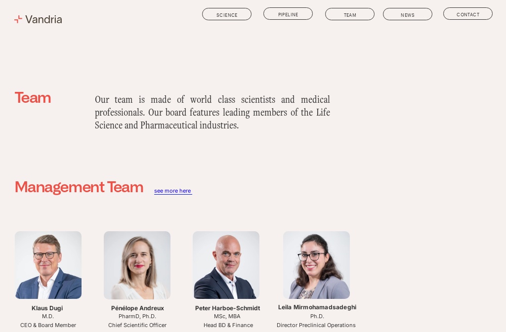 Vandria.com — Team