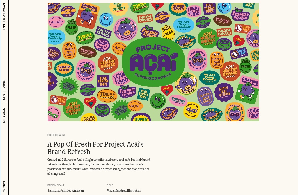 Jennifer's Portfolio — project acai