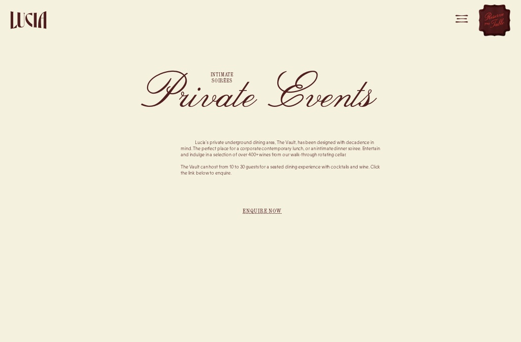 Lucia Melbourne | Private Events